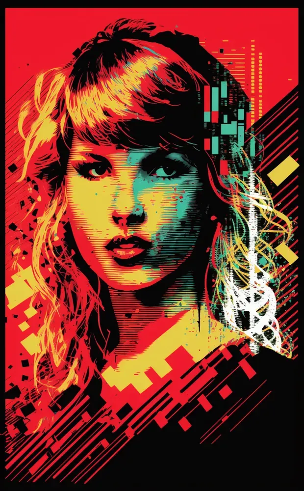 Glitch Art Style Character Illustrations Midjourney Prompt | PromptBase