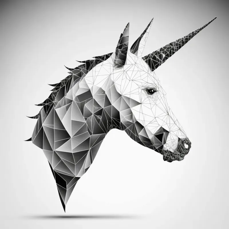 Geometric Ink Art Illustrations Midjourney Prompt | PromptBase