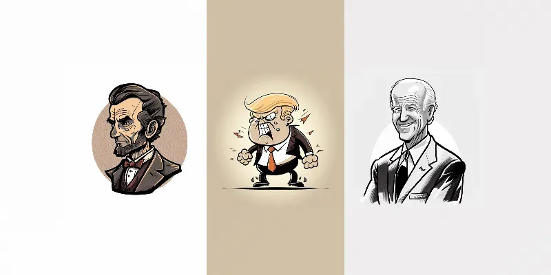 Political Cartoon Style Characters Midjourney Prompt | PromptBase