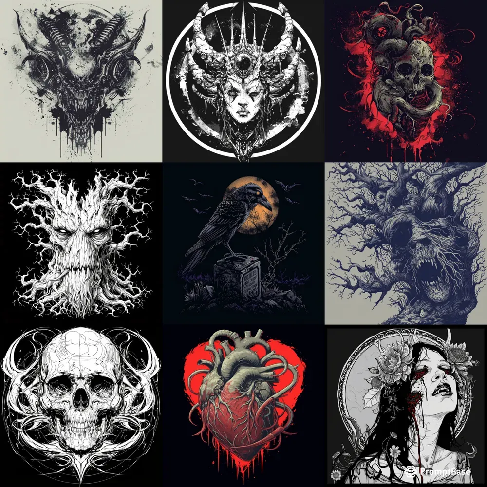 Rotcore T Shirt Designs Midjourney Prompt | PromptBase