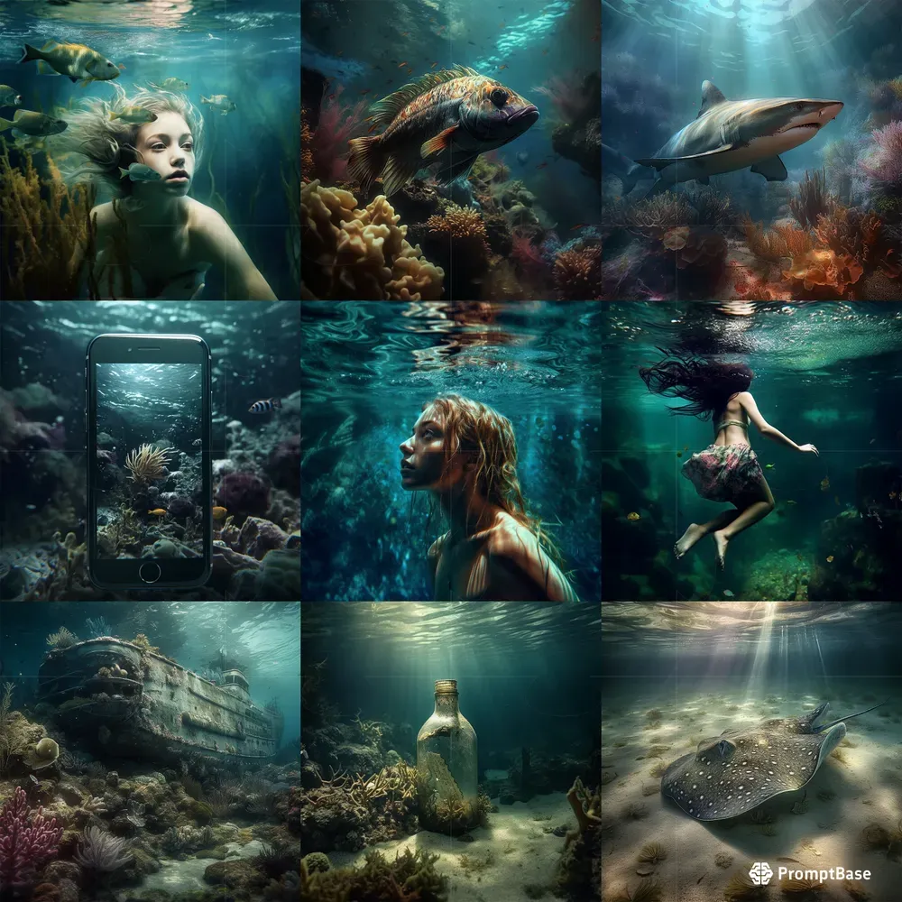 Realistic Underwater Photos Midjourney Prompt | PromptBase