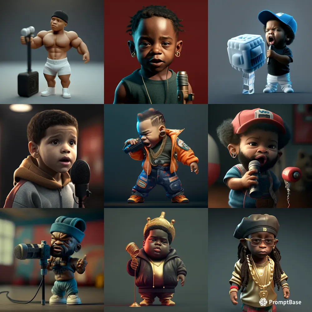 3D Realistic Child Rappers Midjourney Prompt | PromptBase