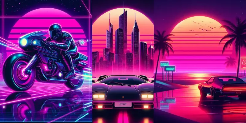 Synthwave Concept Art DALL·E Prompt | PromptBase