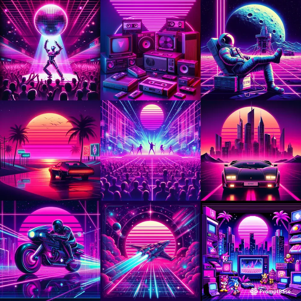 Synthwave Concept Art DALL·E Prompt | PromptBase