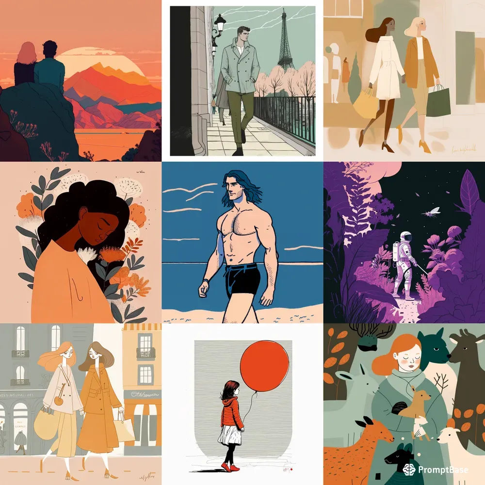 French Illustration Drawings Midjourney Prompt | PromptBase