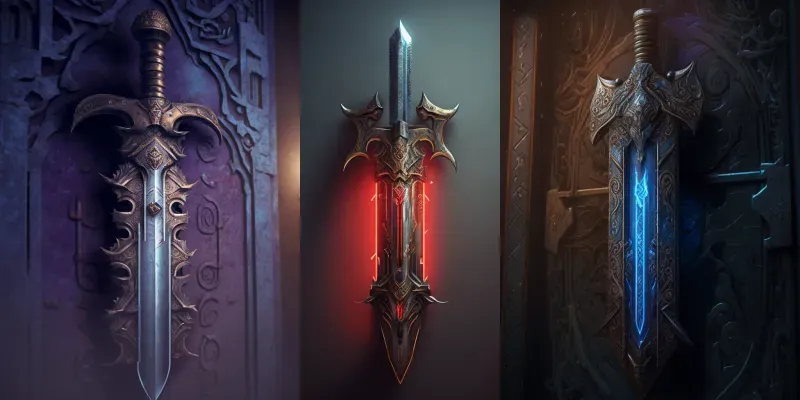 Epic Swords Midjourney Prompt | PromptBase