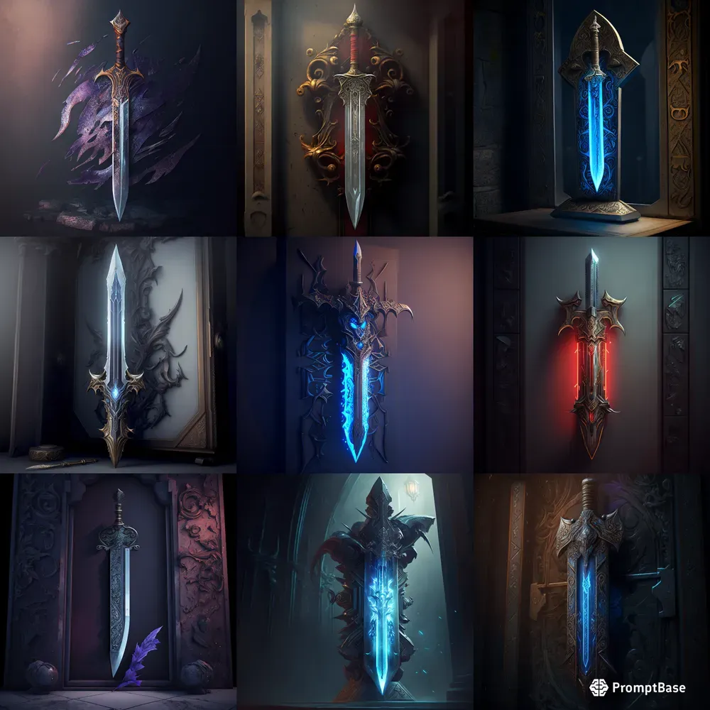 Epic Swords Midjourney Prompt | PromptBase