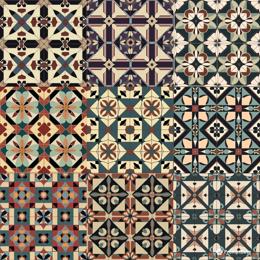 Traditional English Patterns Midjourney Prompt | PromptBase