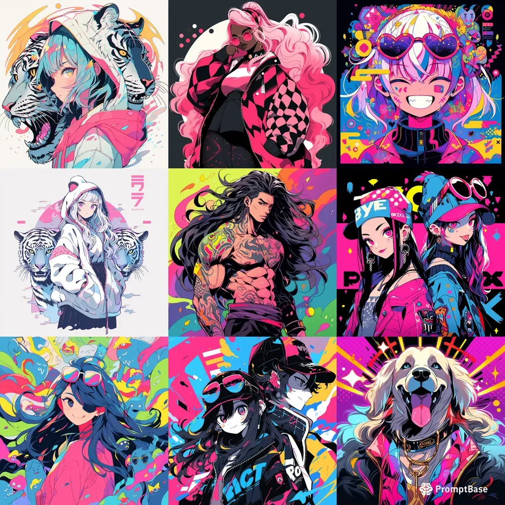 Psychedelic Realms Of Visual Kei Posters Midjourney Prompt | PromptBase