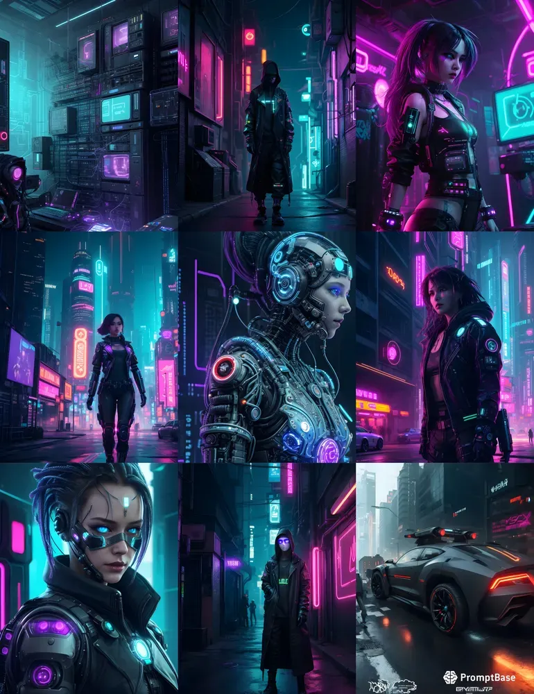 Ai Cyberpunk Futuristic Art Designs Leonardo Ai Prompt | PromptBase