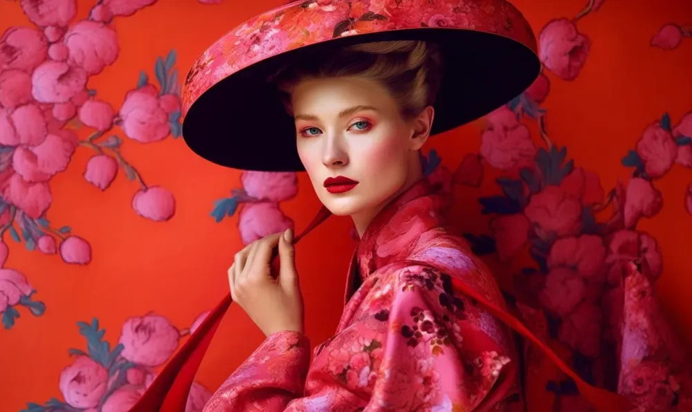 Bold And Colorful Fashion Model Shots Midjourney Prompt | PromptBase