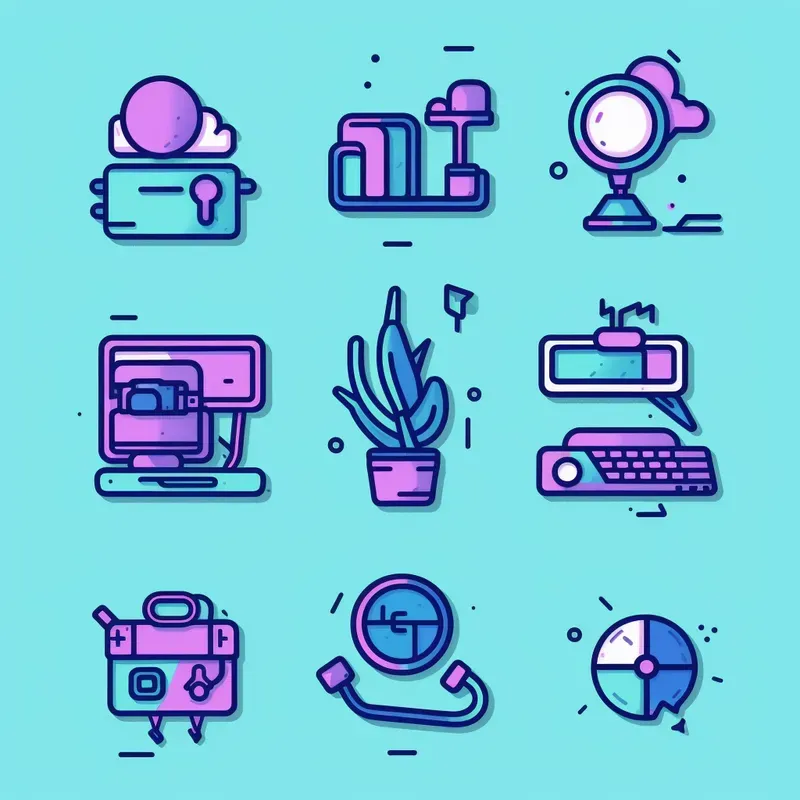 Perfect Cute Website Icons Midjourney Prompt | PromptBase