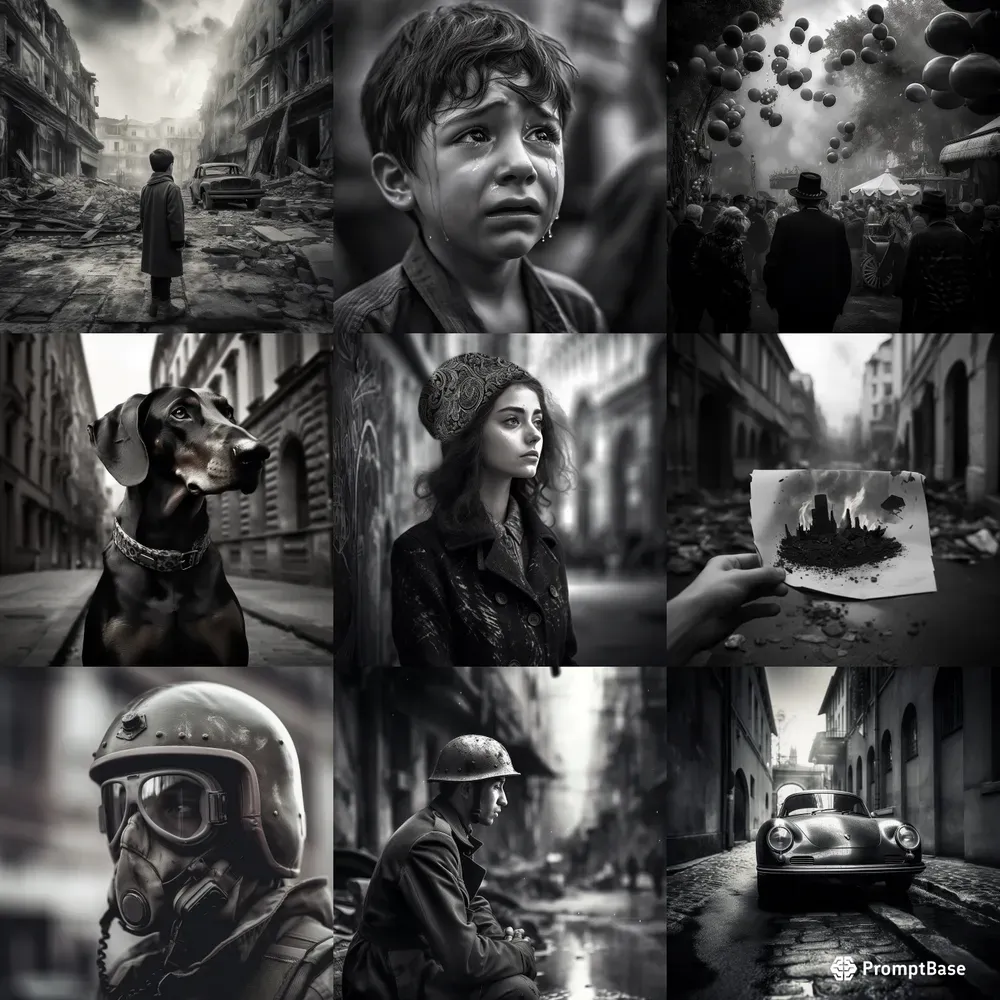 Surrealism Street Photography Midjourney Prompt | PromptBase