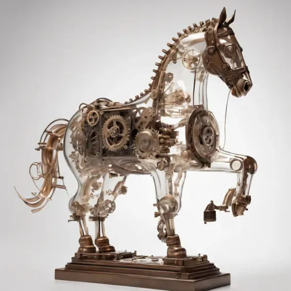 Clockwork Glass Statuettes Stable Diffusion Prompt | PromptBase