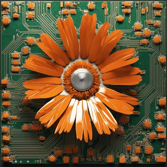 Circuit Board Flowers Stable Diffusion Prompt | PromptBase