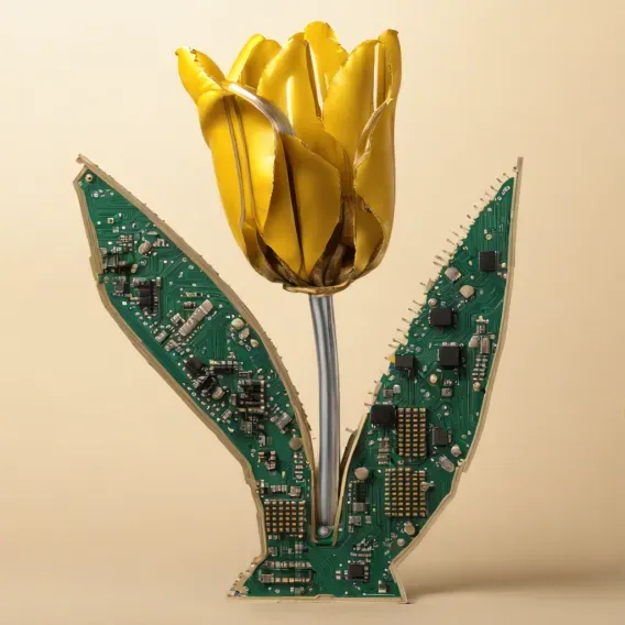 Circuit Board Flowers Stable Diffusion Prompt | PromptBase