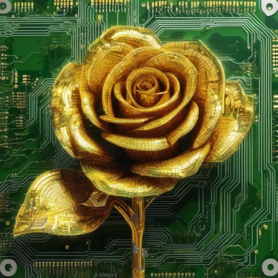 Circuit Board Flowers Stable Diffusion Prompt | PromptBase