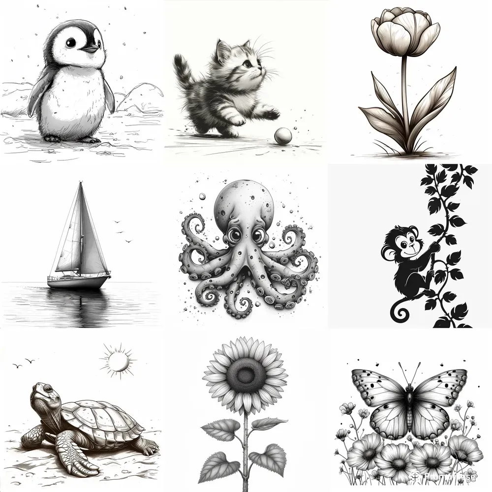 Minimalist Line Drawings Midjourney Prompt | PromptBase