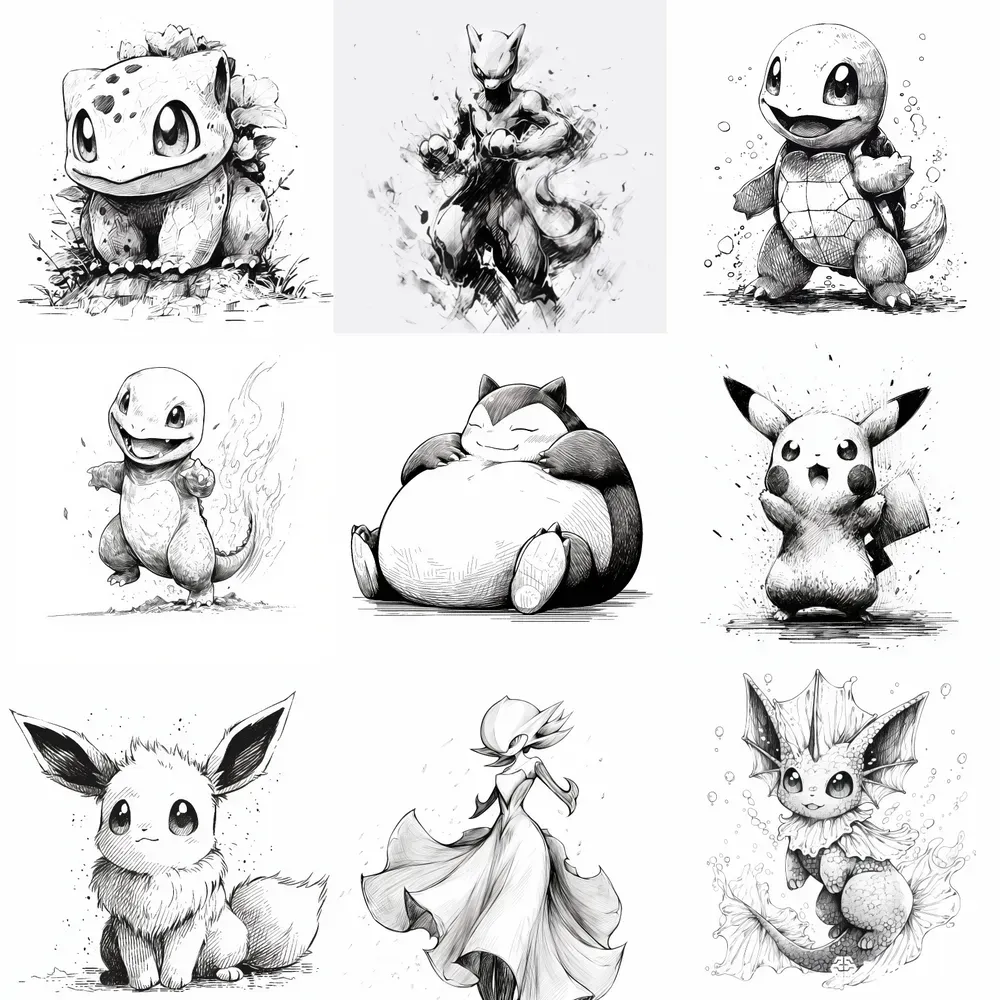 Ink Art Pokemon Midjourney Prompt | PromptBase