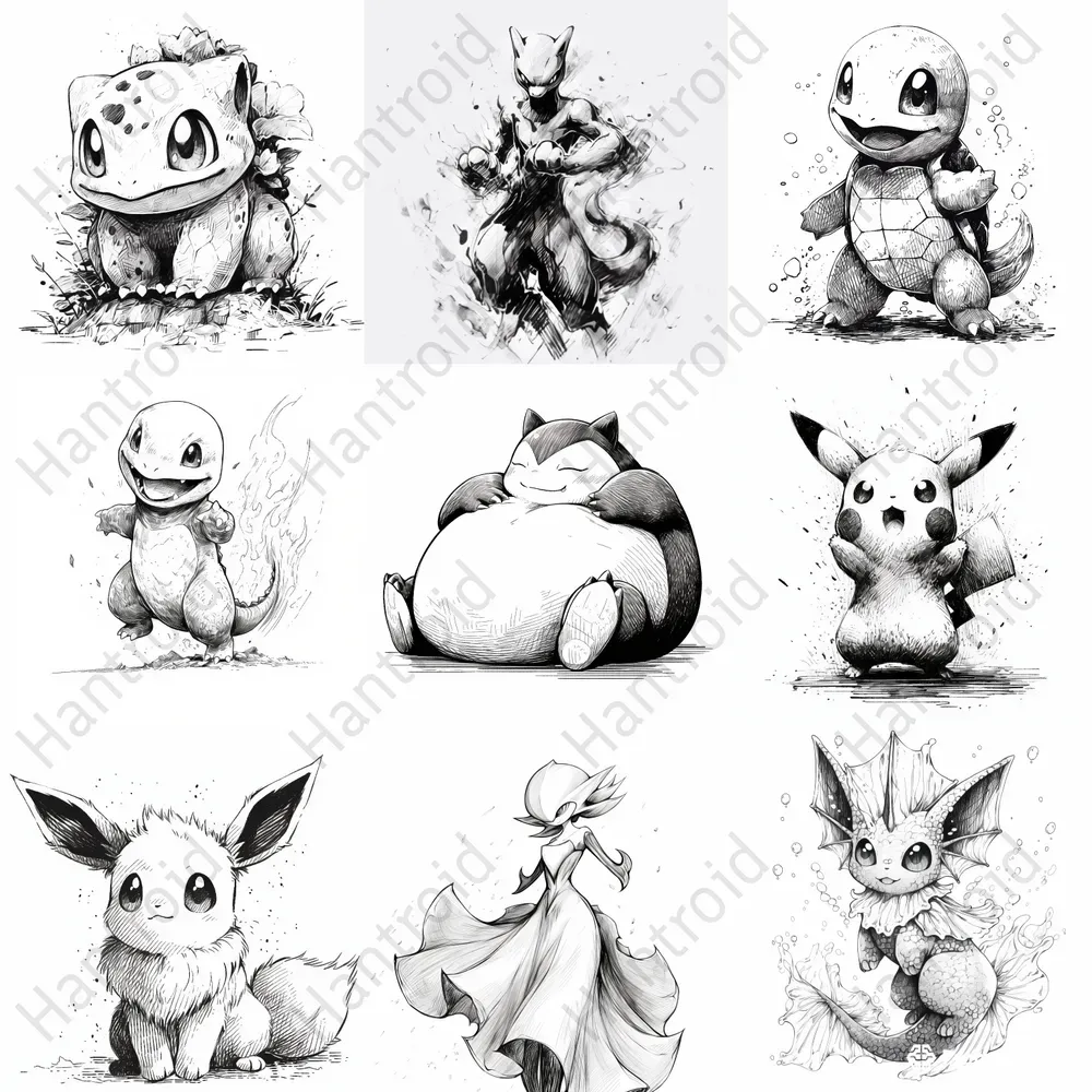 Ink Art Pokemon Midjourney Prompt | PromptBase