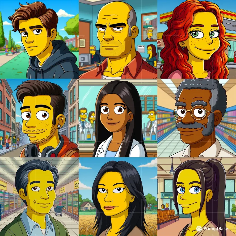 The Simpsons Style Avatars DALL·E Prompt | PromptBase