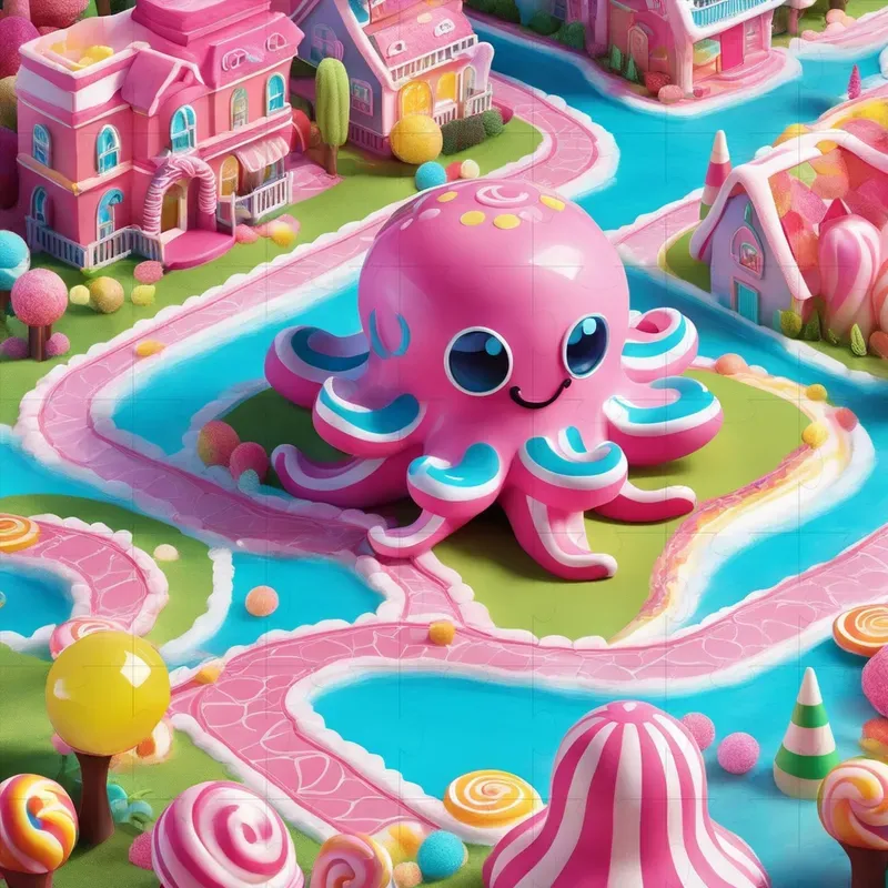 Candy Landscape Stable Diffusion Prompt | PromptBase