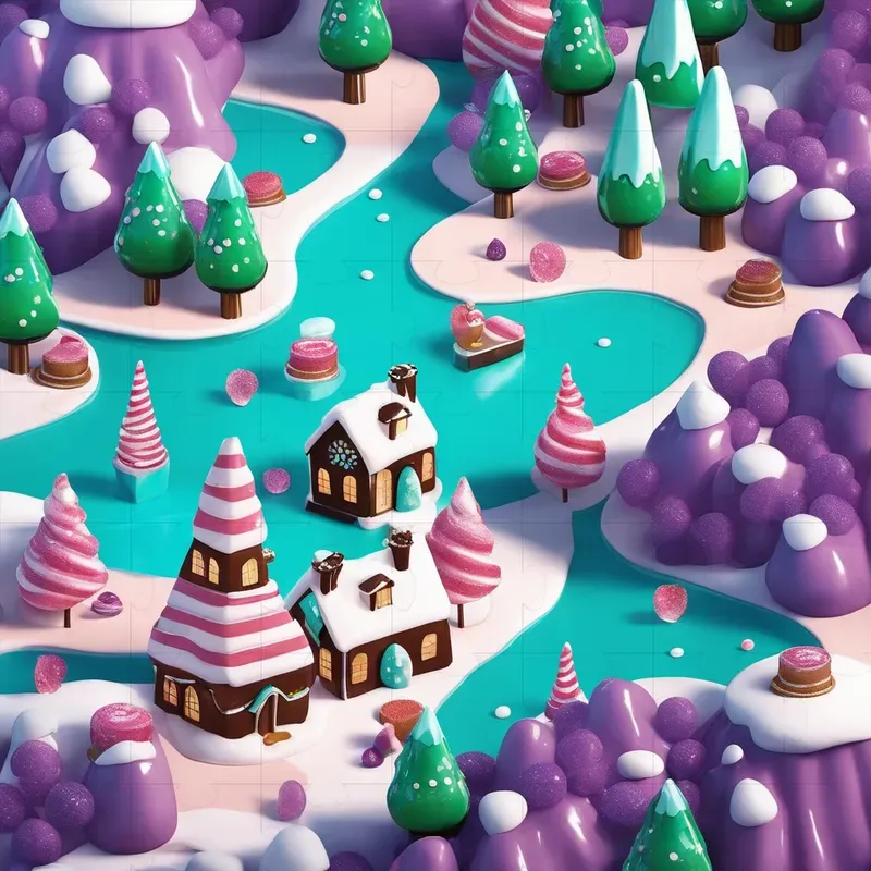Candy Landscape Stable Diffusion Prompt | PromptBase