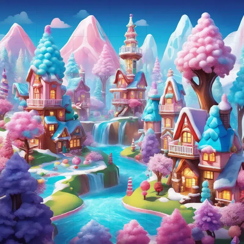 Candy Landscape Stable Diffusion Prompt | PromptBase