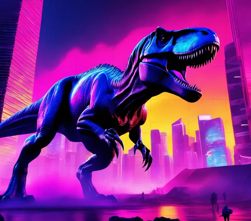 Synthwave Chaos In Modern Cities Stable Diffusion Prompt | PromptBase