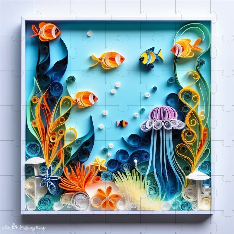 Underwater Paper Quilling Art Stable Diffusion Prompt | PromptBase