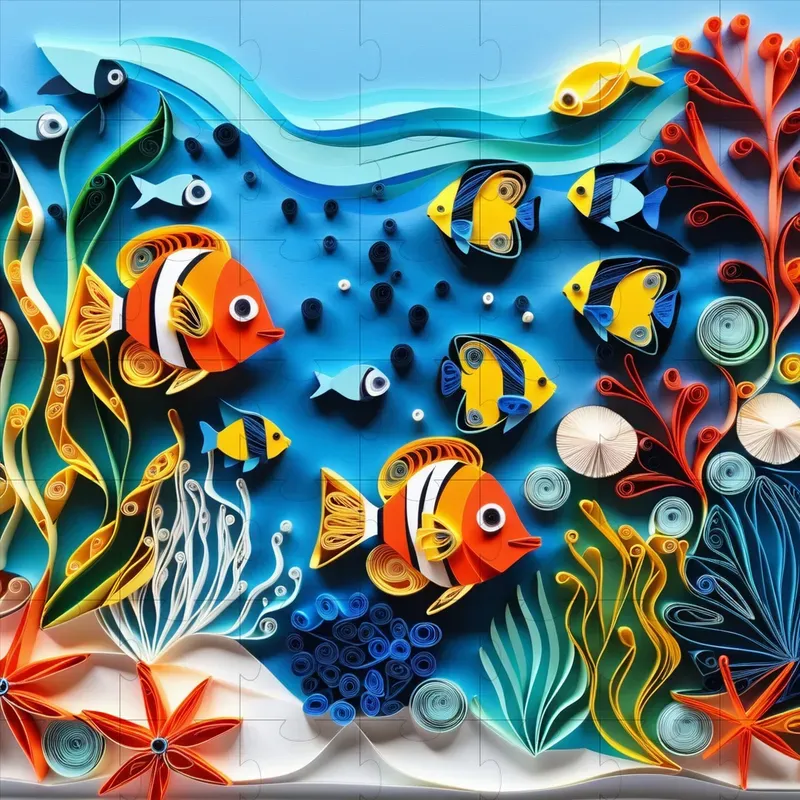 Underwater Paper Quilling Art Stable Diffusion Prompt | PromptBase