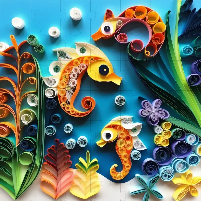 Underwater Paper Quilling Art Stable Diffusion Prompt | PromptBase