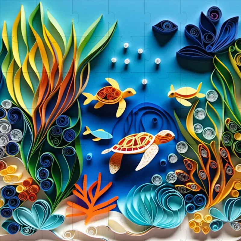 Underwater Paper Quilling Art Stable Diffusion Prompt | PromptBase