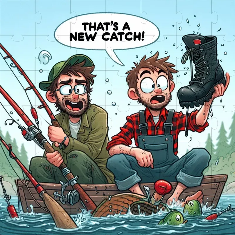 Humorous Double Character Illustrations DALL·E Prompt | PromptBase