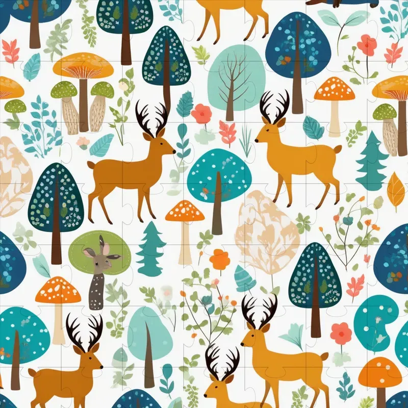 Woodland Fabric Patterns Stable Diffusion Prompt | PromptBase