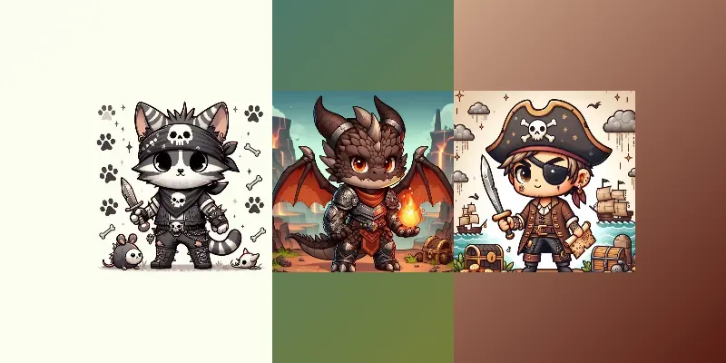 Indie Chibi Adventures Game Characters DALL·E Prompt | PromptBase