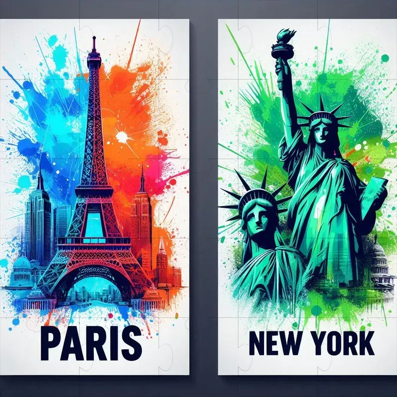 Dual Banner Designs DALL·E Prompt | PromptBase