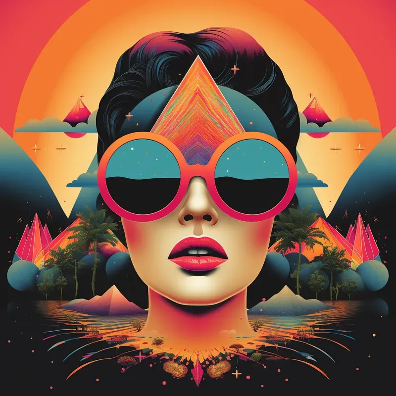 Flat Trippy Valley Albums Midjourney Prompt | PromptBase