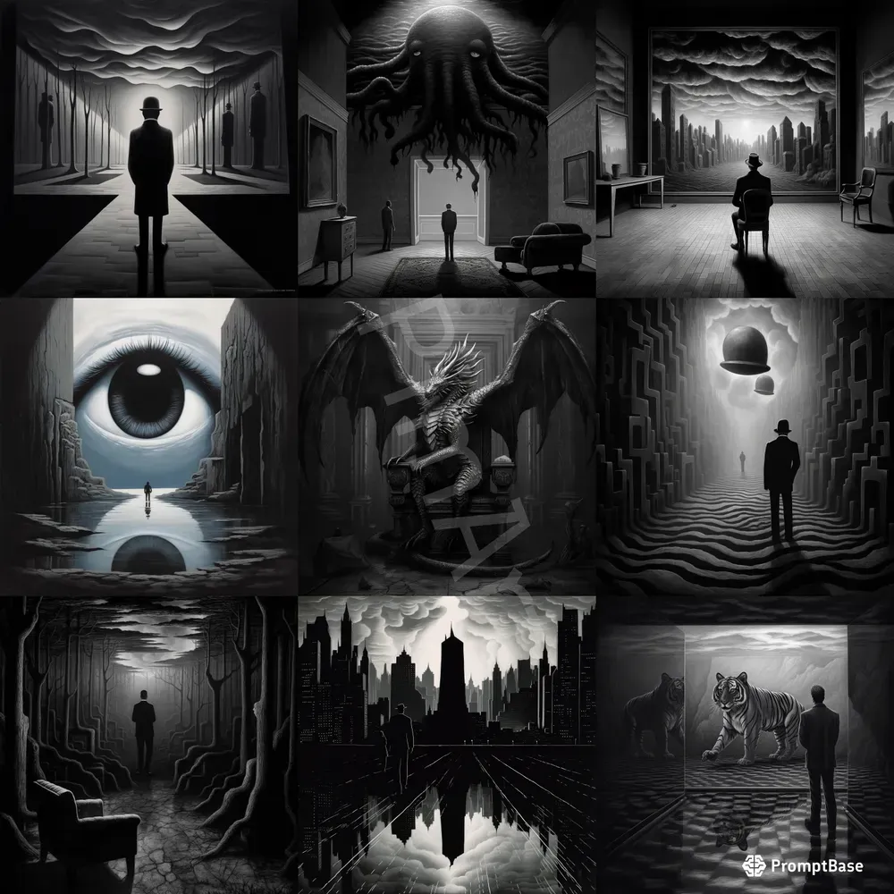 Surreal Dark Art Midjourney Prompt | PromptBase