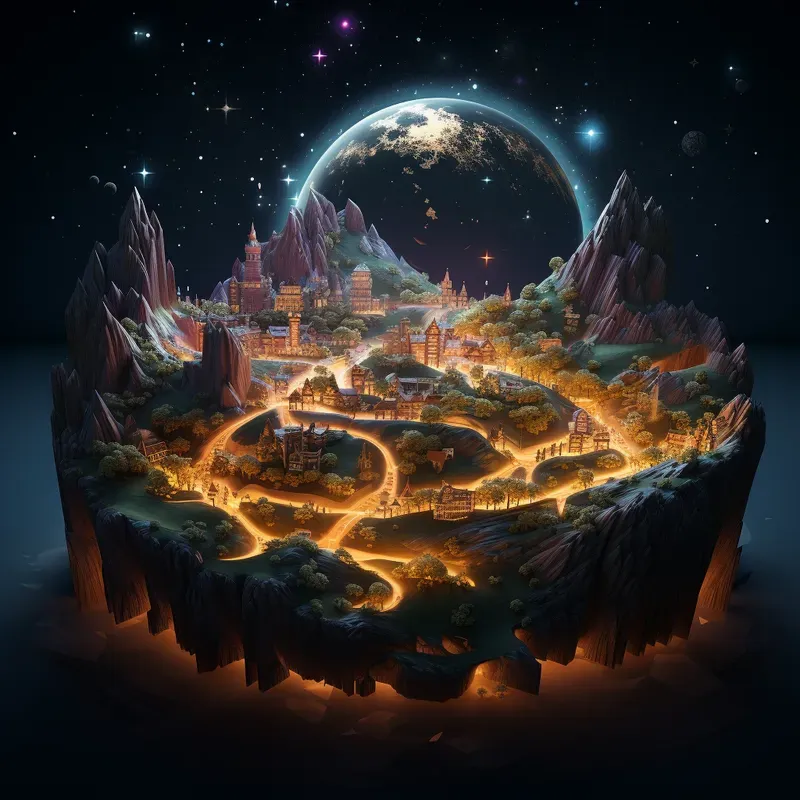 Isometric Miniature Worlds Midjourney Prompt | PromptBase