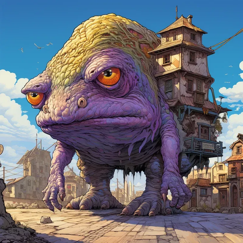 Village Creatures Comic Midjourney Prompt | PromptBase