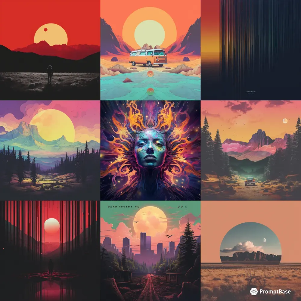Spotify Album Cover Photos Customizable Midjourney Prompt | PromptBase