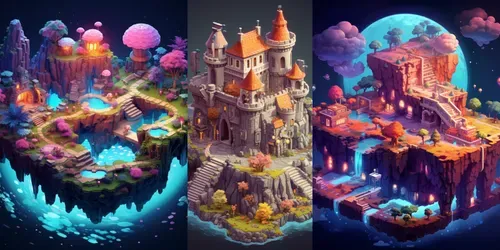 Isometric Game Designs Midjourney Prompt | PromptBase