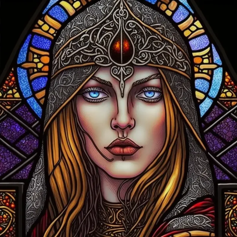 Stained Glass Character Art Midjourney Prompt | PromptBase