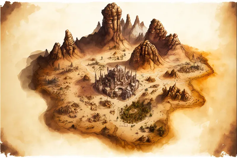 Detailed Fantasy Maps Midjourney Prompt | PromptBase