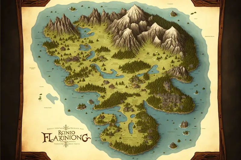 Detailed Fantasy Maps Midjourney Prompt | PromptBase