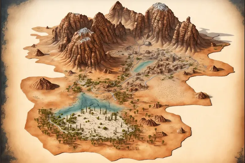 Detailed Fantasy Maps Midjourney Prompt | PromptBase