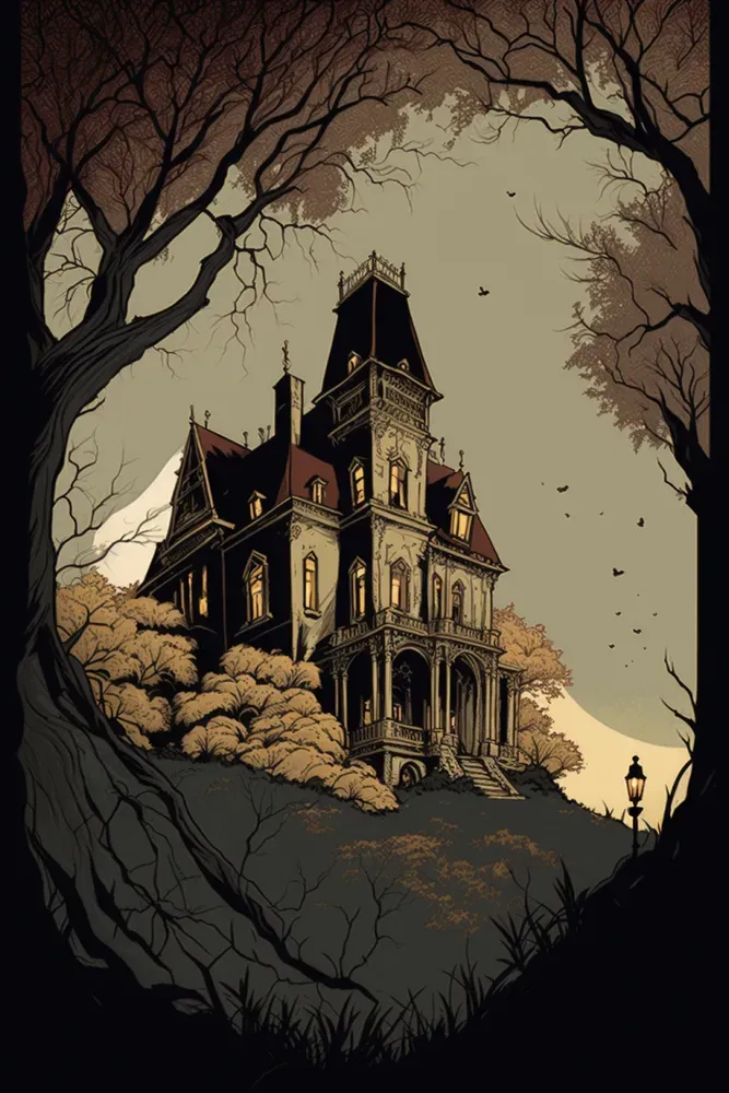 Gothic Line Art Book Covers Midjourney Prompt | PromptBase