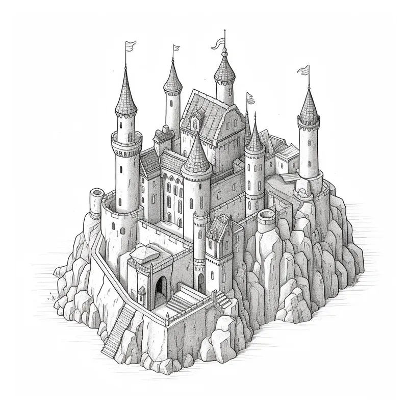 Isometric Line Art Midjourney Prompt | PromptBase