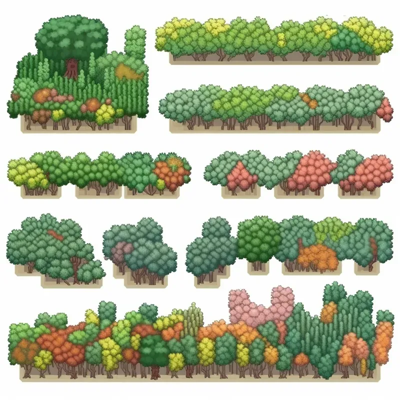 Retro Pixel Asset Sets Midjourney Prompt | PromptBase